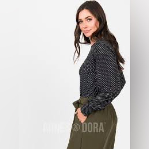 Agnes & Dora | Tops | Agnes And Dora Xxl Blouson Long Sleeve Black And ...